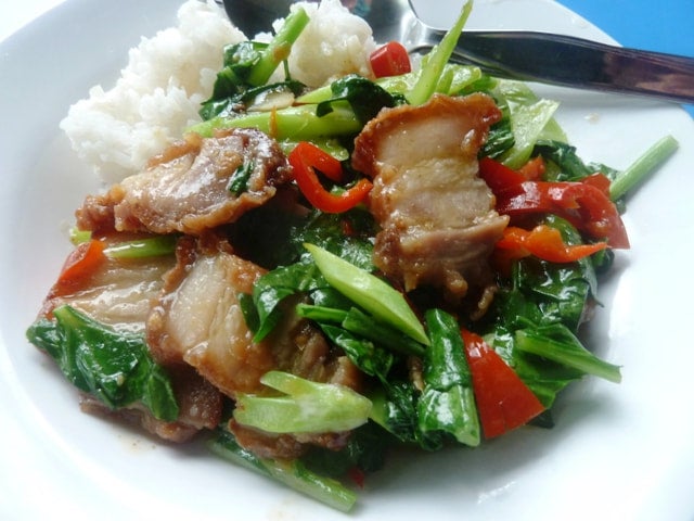 Kana Muu Grob with Rice | Thai Ayuthaya Restaurant Chermside